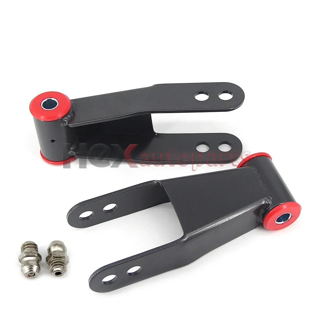 Best 2 inch Rear Drop Shackles Kit For 1988-2018 Chevy Silverado GMC ...