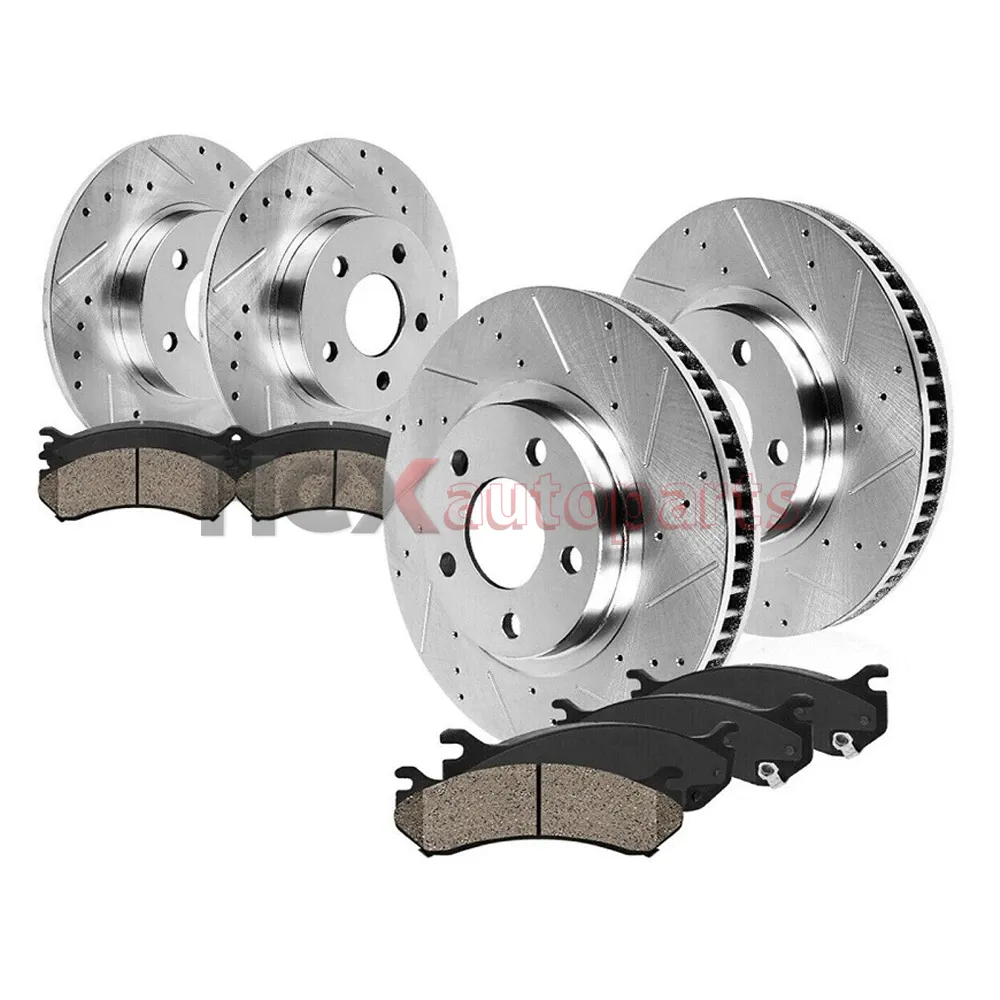 Best 2009-2015 Honda Pilot Front Rear Drilled And Slotted Brake Rotors ...
